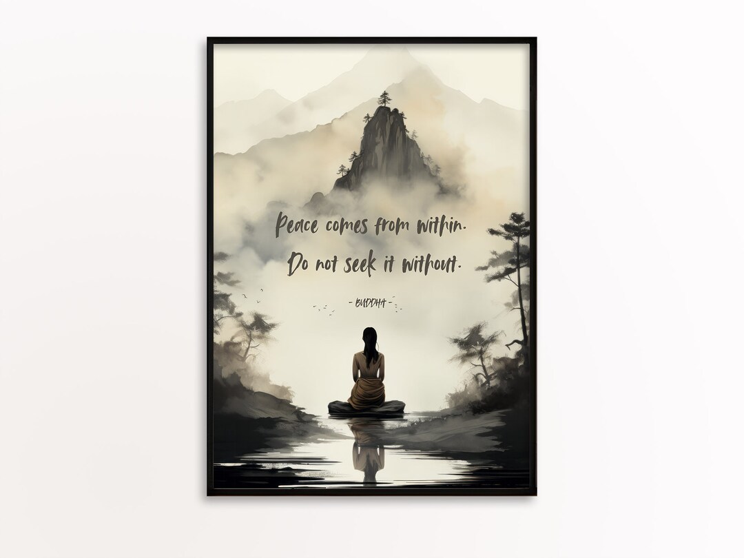 Buddha Quote Print, Inspirational Quote, Meditation Art, Mindfulness ...