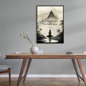Buddha Quote Print, Inspirational Quote, Meditation Art, Mindfulness ...
