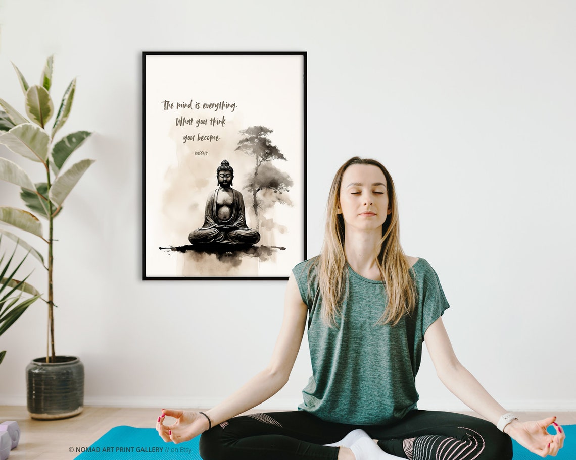 Buddha Quote Print, Inspirational Quote, Meditation Art, Mindfulness ...