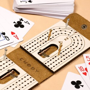 KNODY Original Ultimate Leather | Wrap Around | Travel Cribbage Board ...