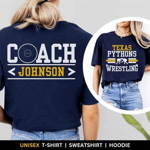 Custom Wrestling Coach Shirt Personalized Wrestling Coach Gift Wrestling Coach Appreciation ...