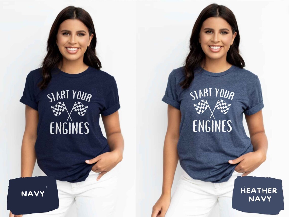 Start Your Engines Checkered Flag T Shirt Race Day Raceday Shirt Racing ...