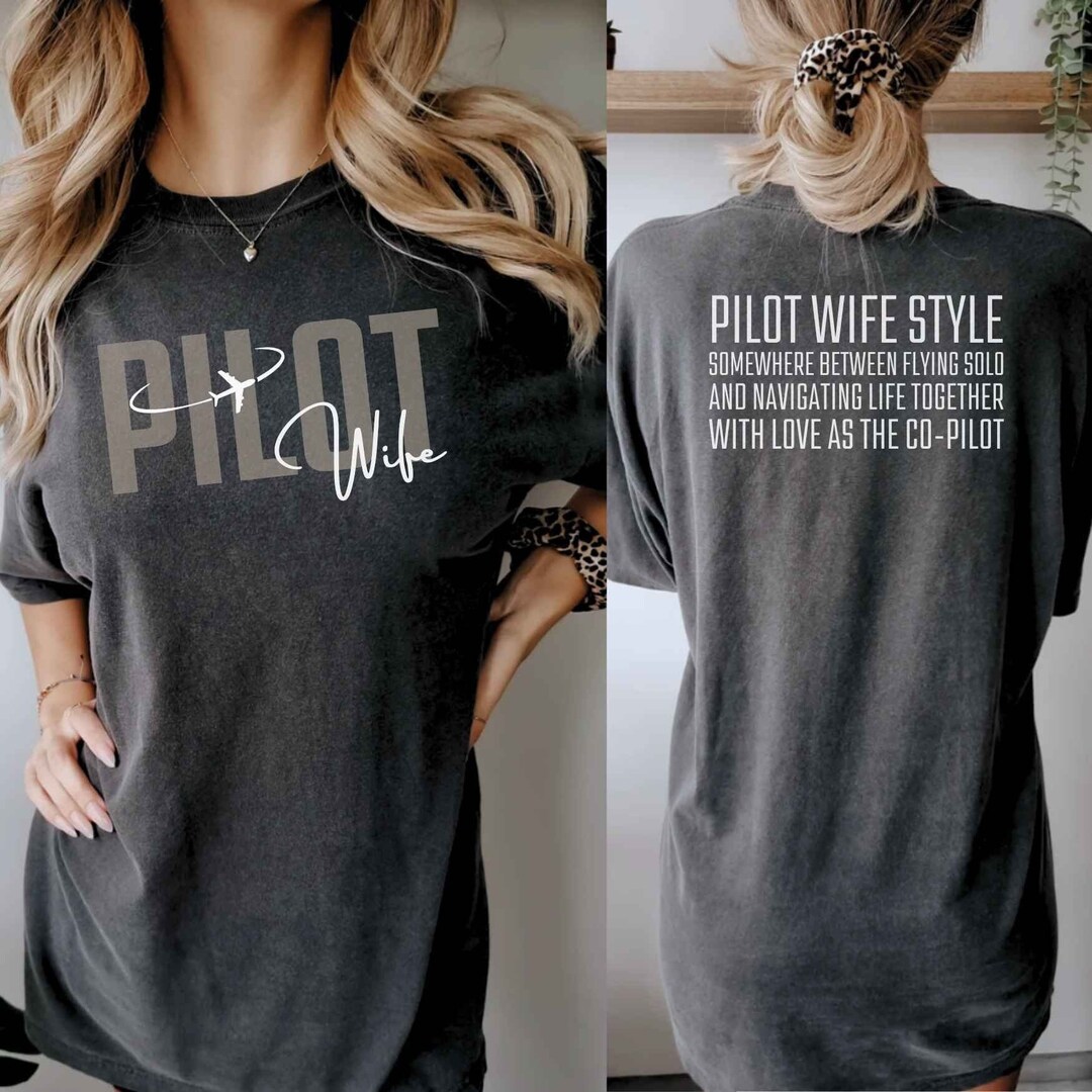 Pilot Wife Shirt for Pilot Wife Pilot Fiancee Girlfriend T Shirt Pilot ...