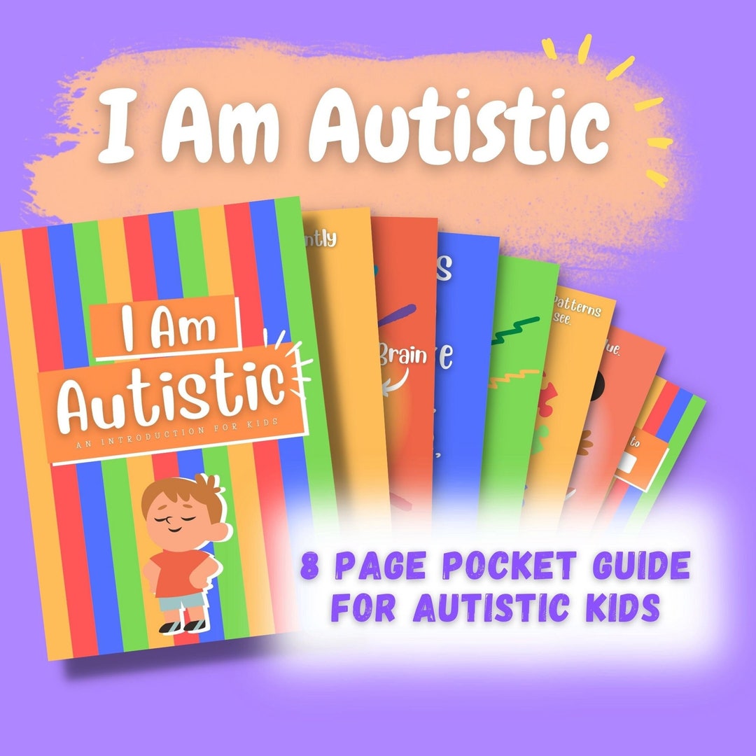 Pocket Guide Autism Introduction for Kids Colourful Zine I Am Autistic ...