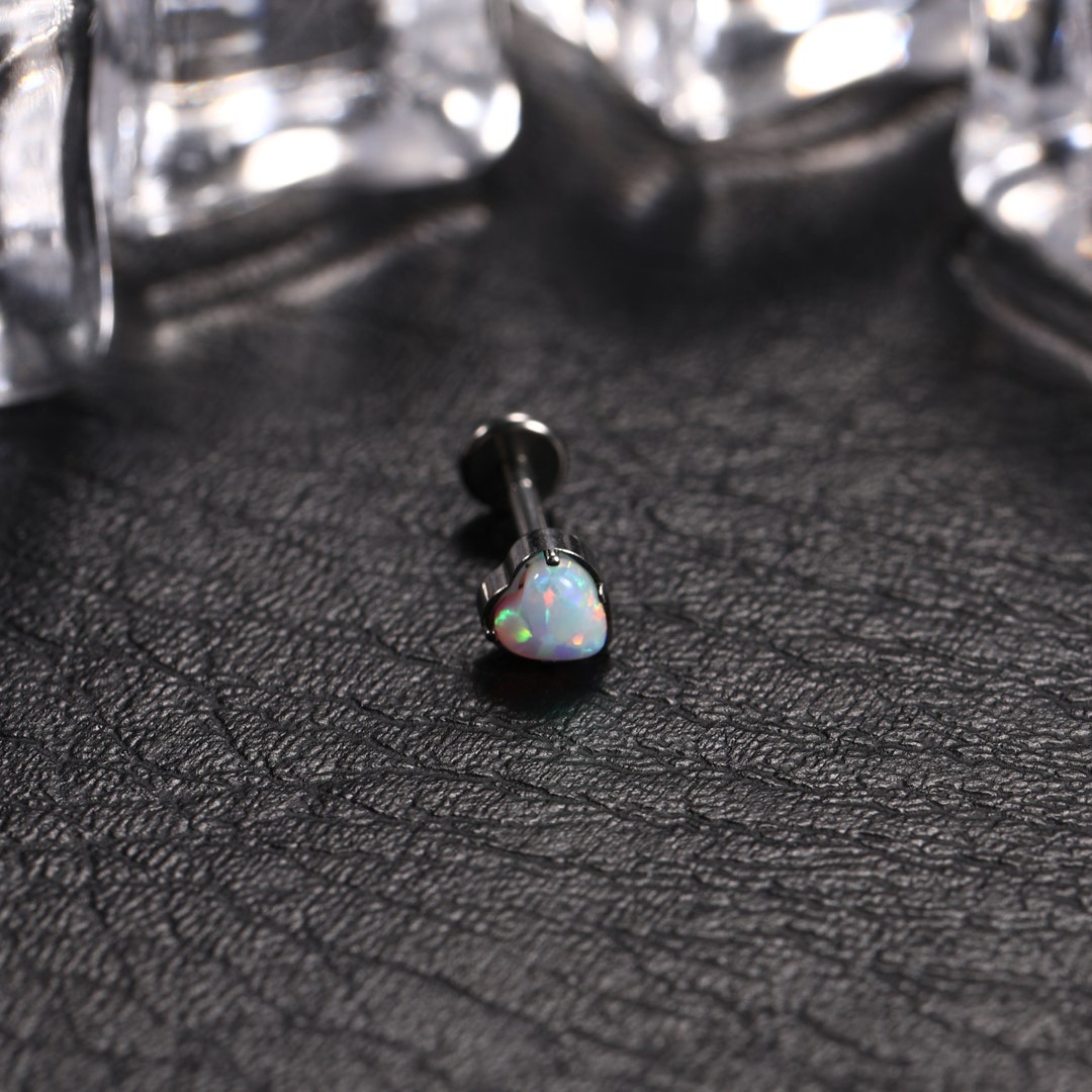 16g-8mm G23 Titanium Labret Studs Lip Piercing Internally - Etsy