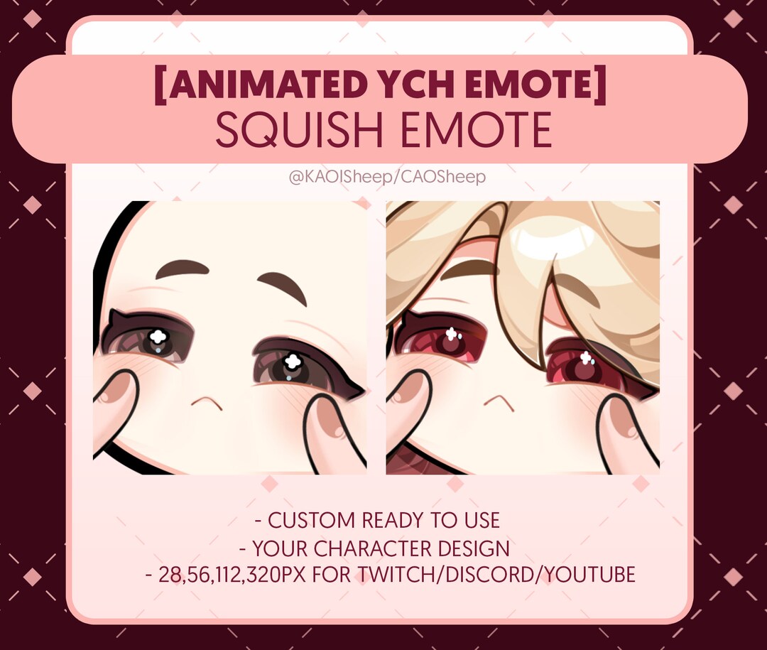 Animated Squish YCH Emote Custom YCH EMOTE for Twitch/discord/youtube ...