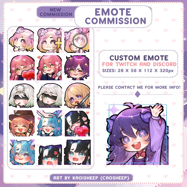 Twitch Emote Commission - Etsy