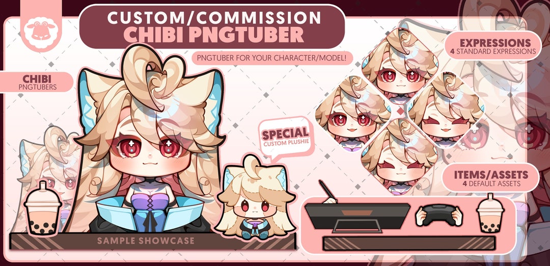Pngtuber Commission Custom Pngtuber for Twitch/discord/youtube Custom ...