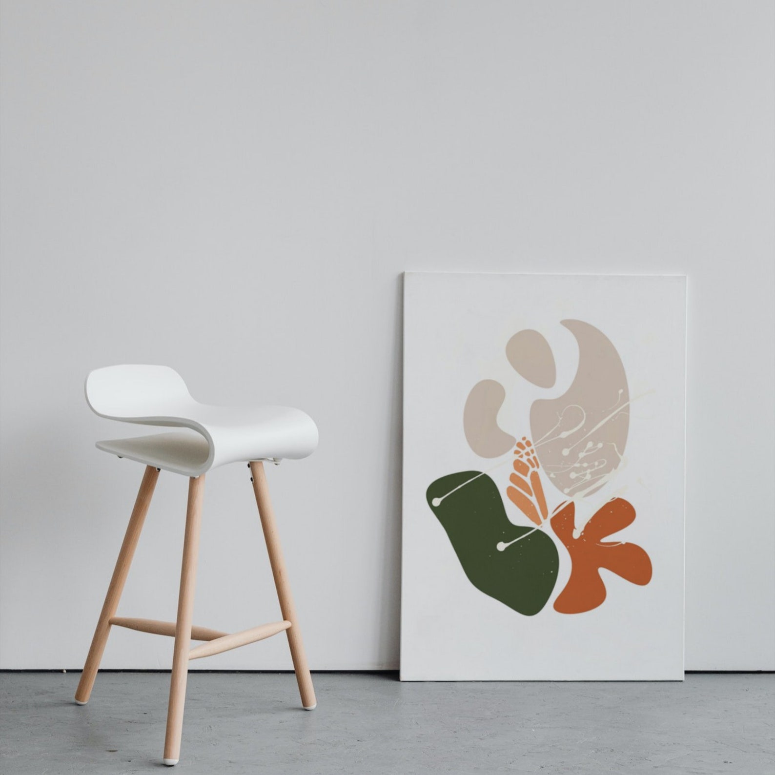 Printable Abstract Shapes and Line Art Set of 2, Above Bed Decor ...