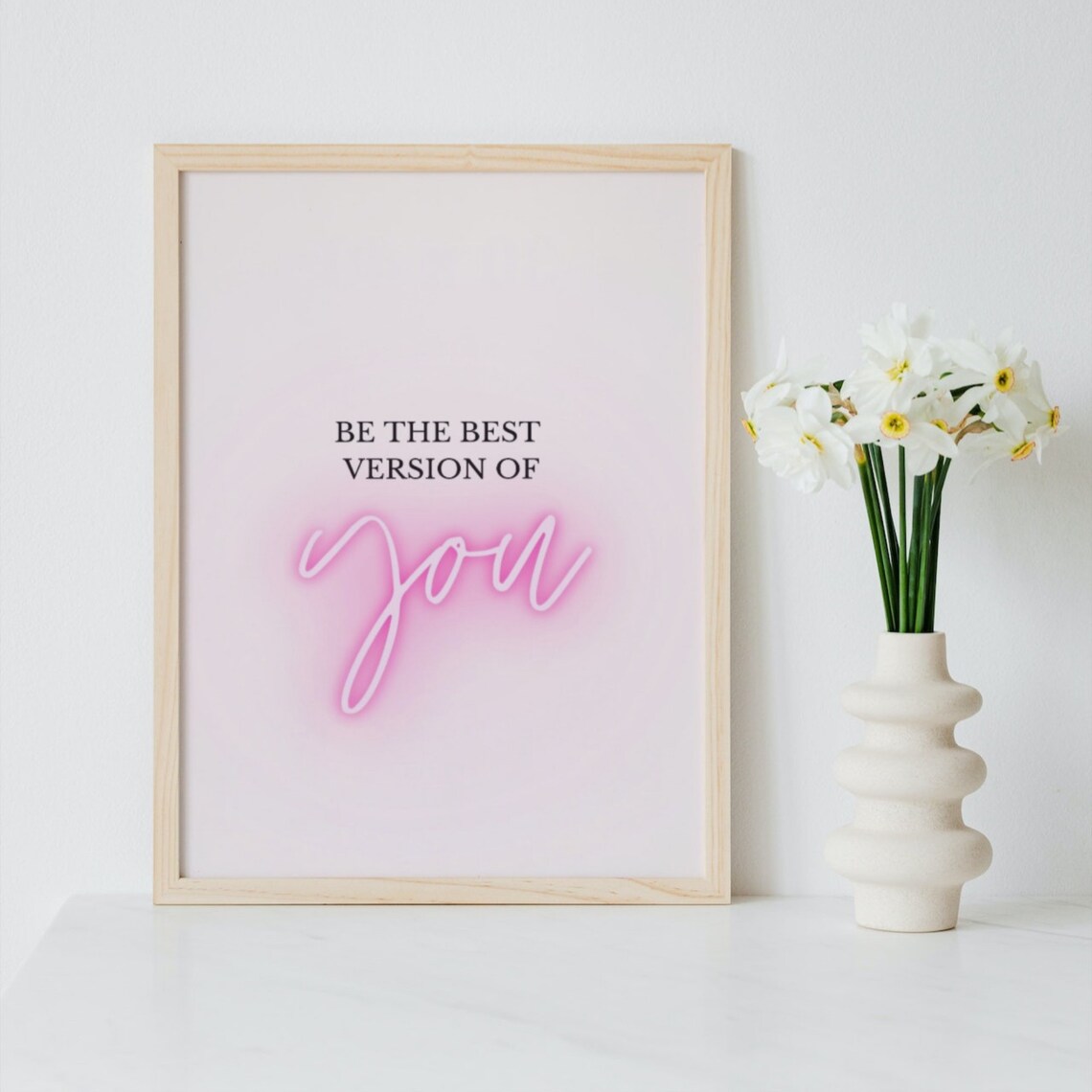 Printable be the Best Version of You Wall Art, Neon Print ...