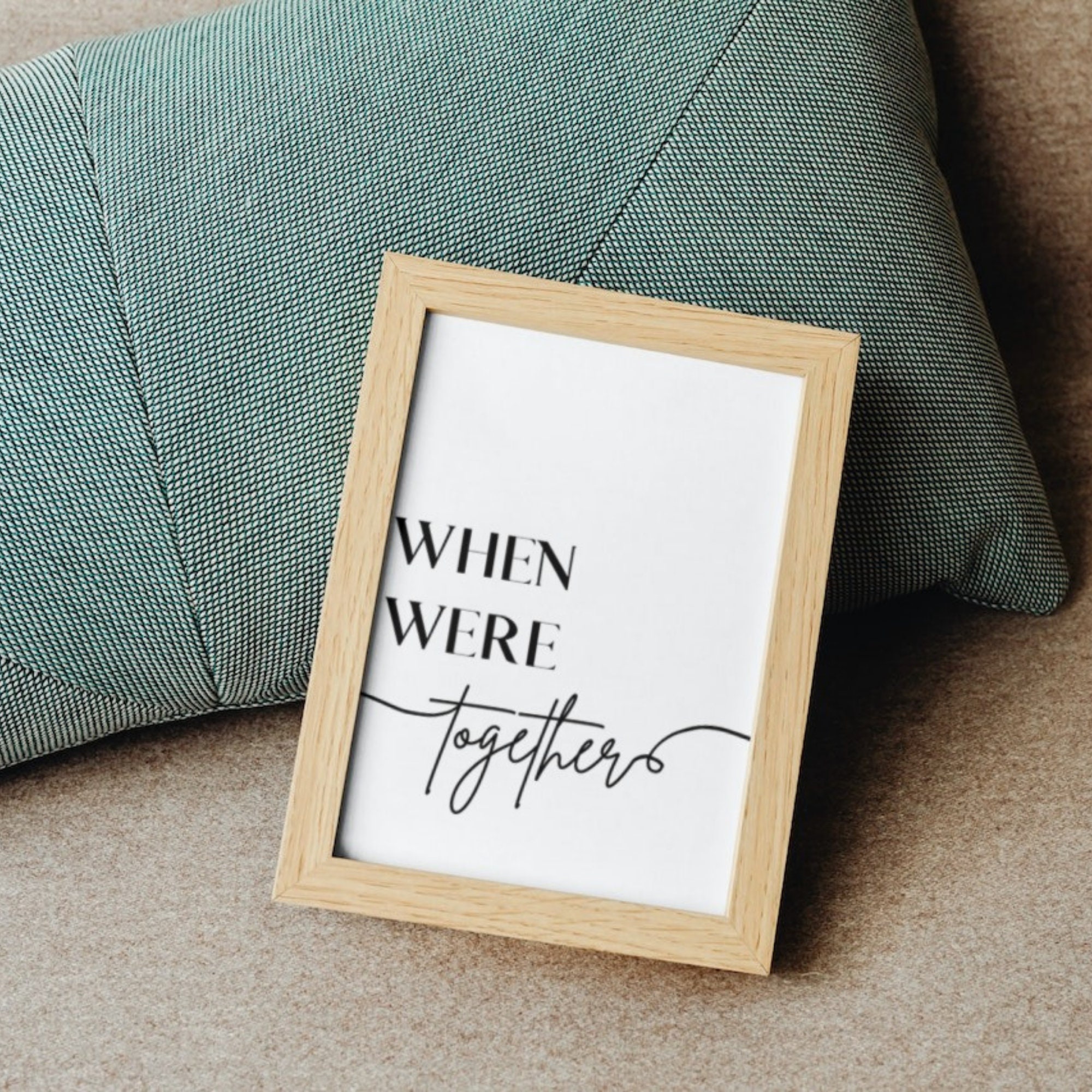 Better Together Couple Quote Printable Wall Art Set of 2/ Minimalist ...