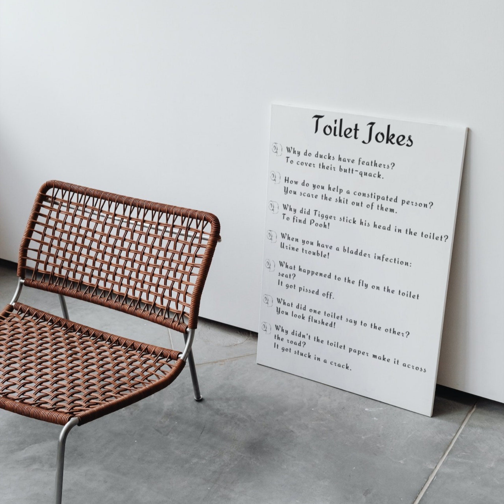 Funny Toilet Jokes Themed Printable Wall Art/ Guest Bathroom - Etsy
