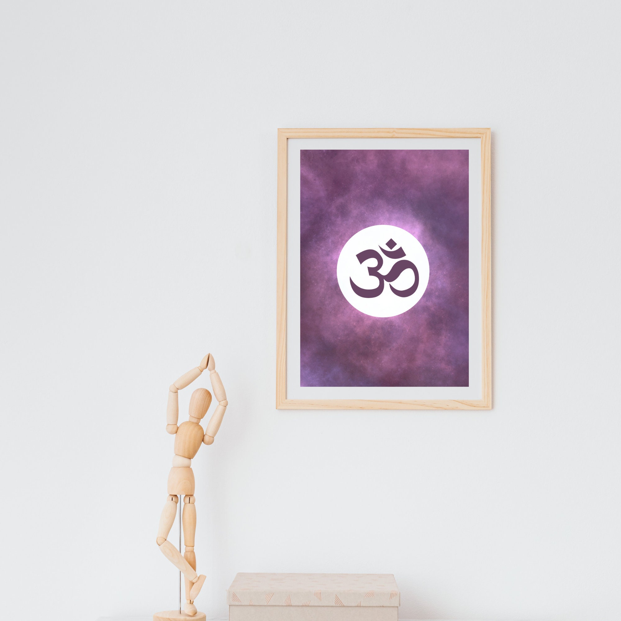 Om Aum Printable Wall Art, Galaxy Background, Spiritual Poster, Om ...