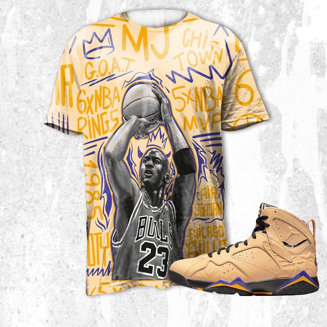 MJ the Goat 3D Doodles MJ Sneaker Unisex Shirt Match Jordan 7 - Etsy