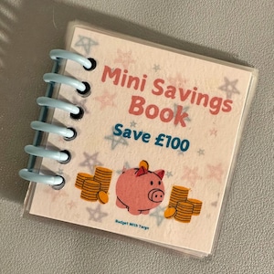 Mini Savings Book - Save 100 Pounds - Small Challenges. Cash Stuffing ...