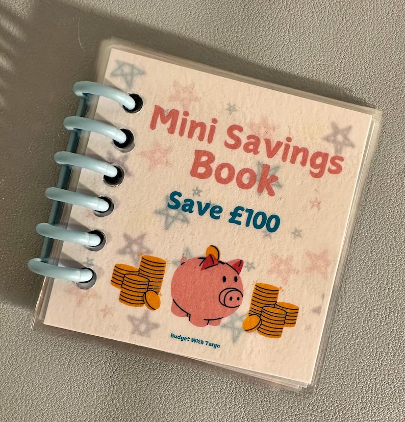 Mini Savings Book - Save 100 Pounds - Small Challenges. Cash Stuffing ...