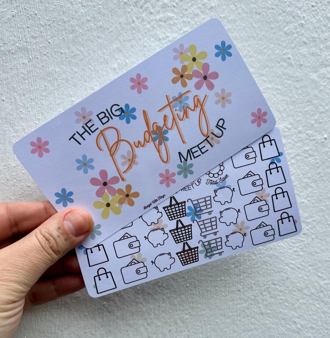 A6 Cash Stuffing Savings Tracker: Big Budgeting Meet Up, Reusable ...