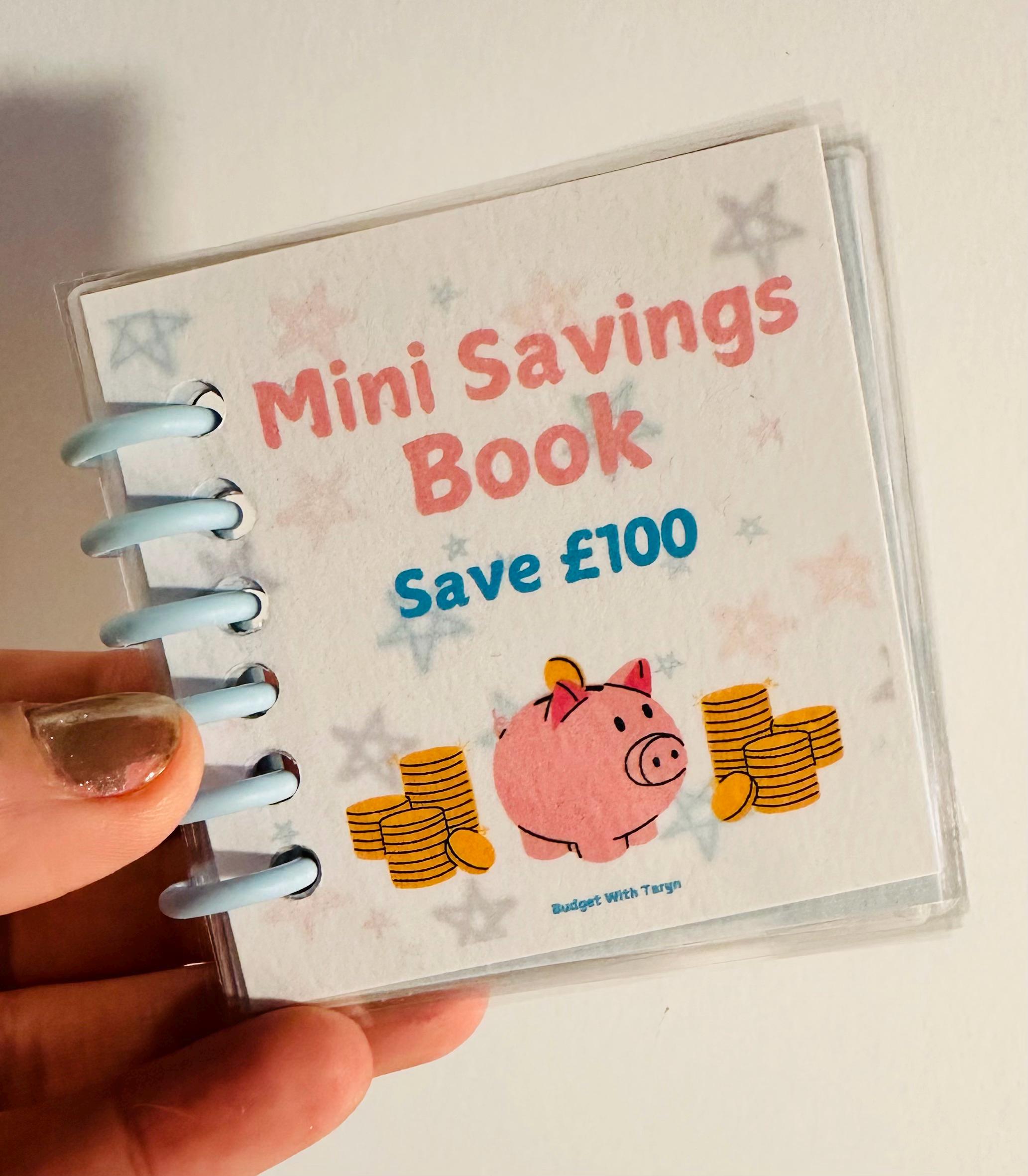Mini Savings Book - Save 100 Pounds - Small Challenges. Cash Stuffing ...