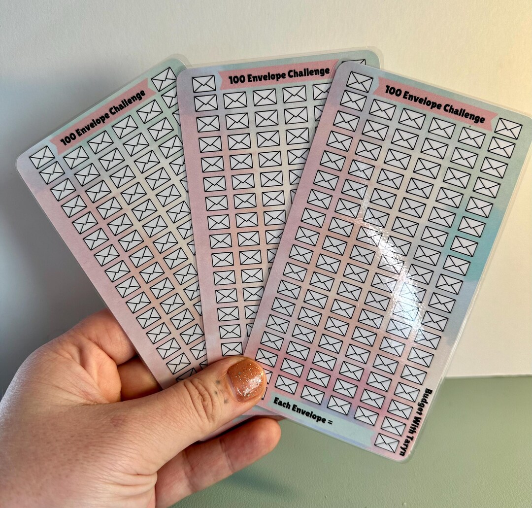 100 Envelope Challenge Savings Tracker for A6 Cash Stuffing Budget ...