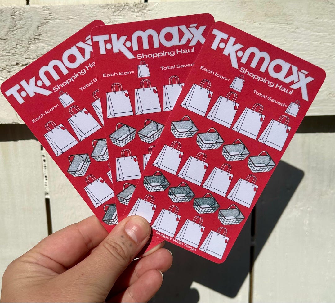 TK Maxx Shopping Haul Savings Tracker: A6 Budget Binder Challenge. - Etsy