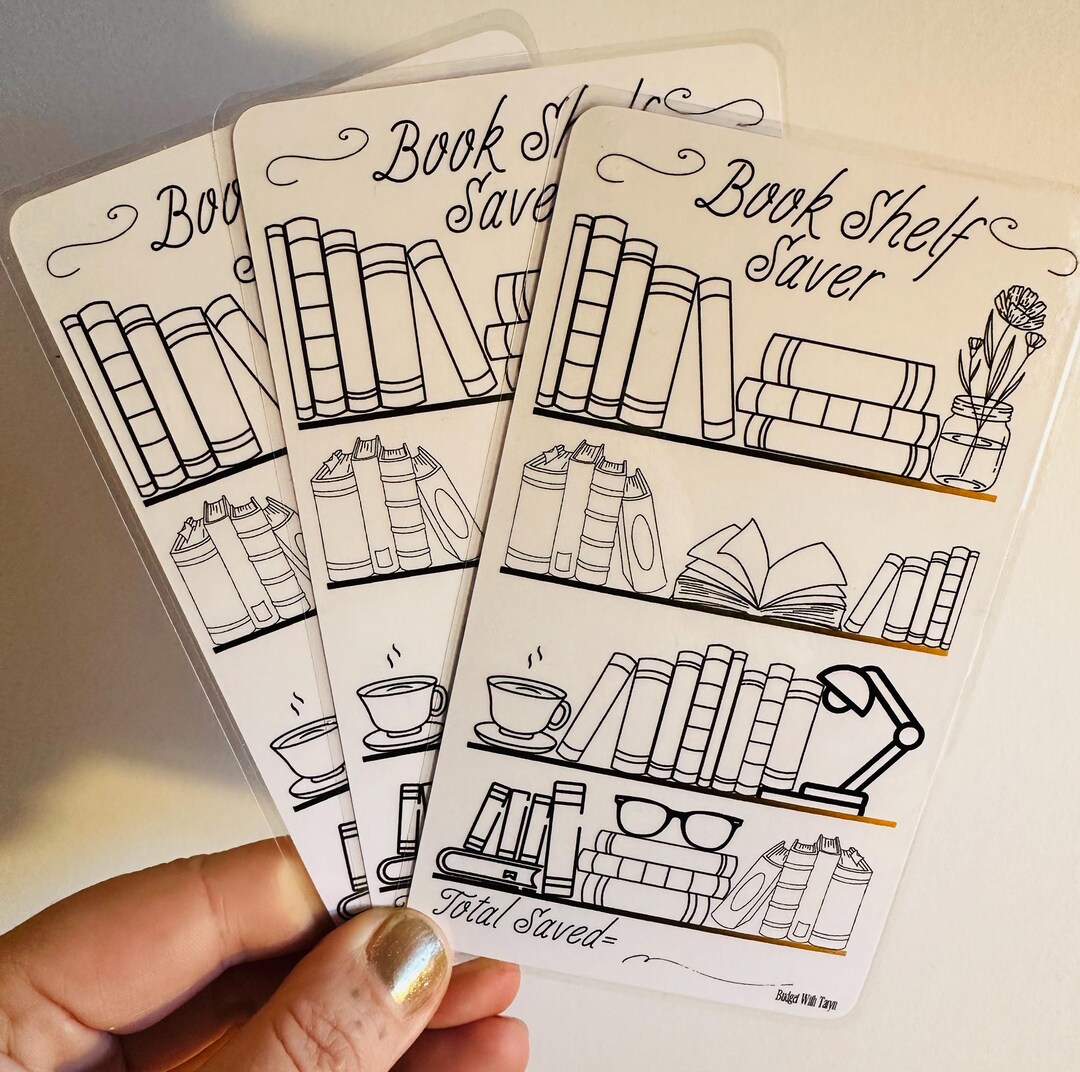 Book Shelf Saver - Reading Savings Challenge for A6 Cash Stuffing ...