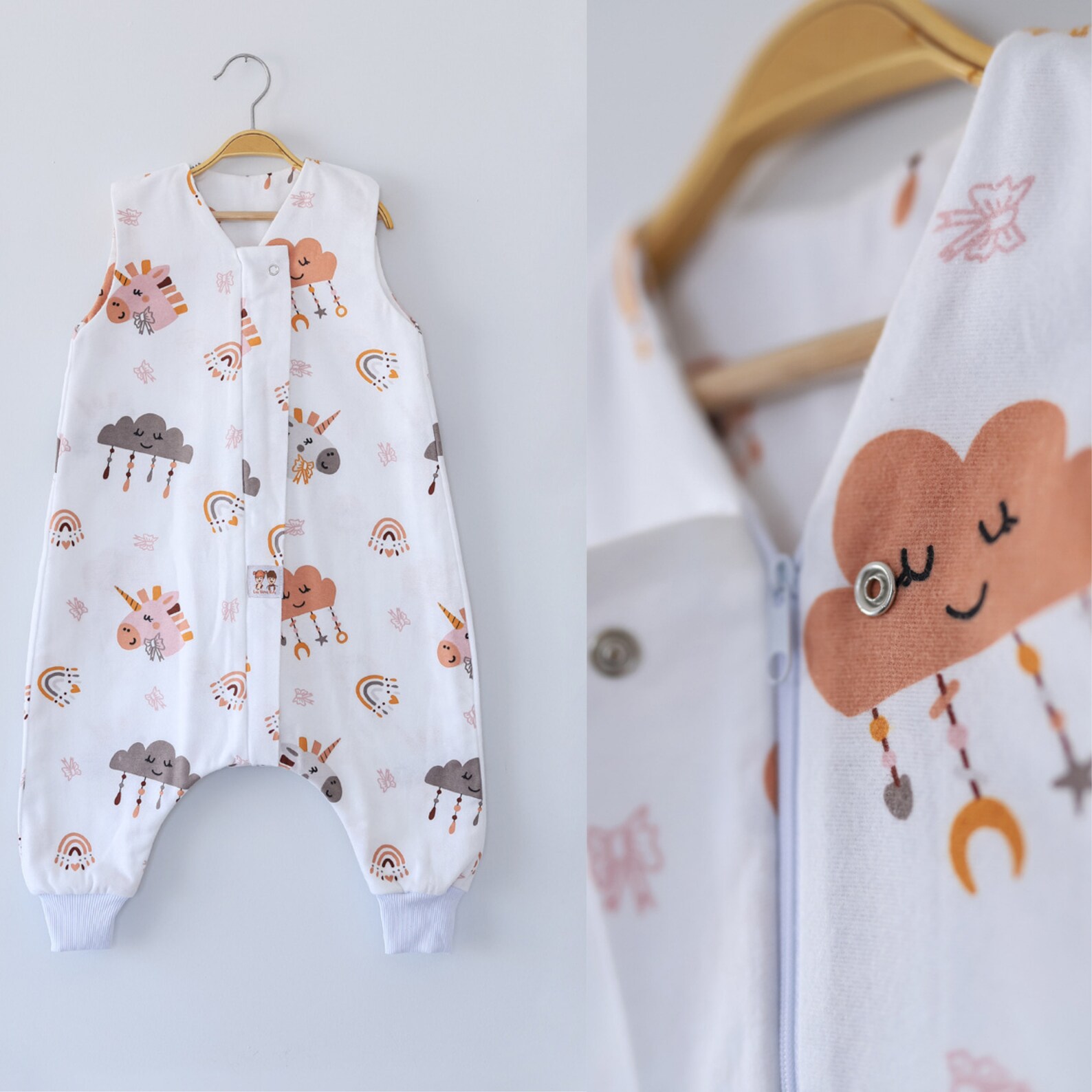 Cotton Footed Sleep Sack, Baby Sleeping Bag, Organic Flannel Kids ...