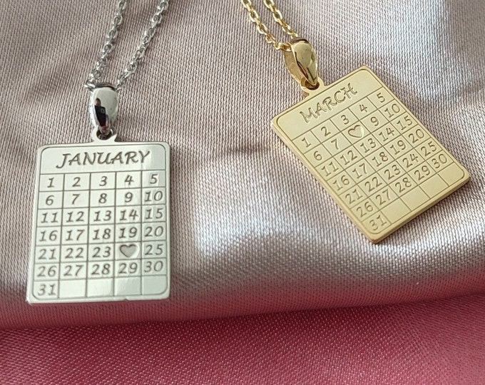 Leather Brass Rotating Calendar Charm Rare Unique Necklace Pendant ...