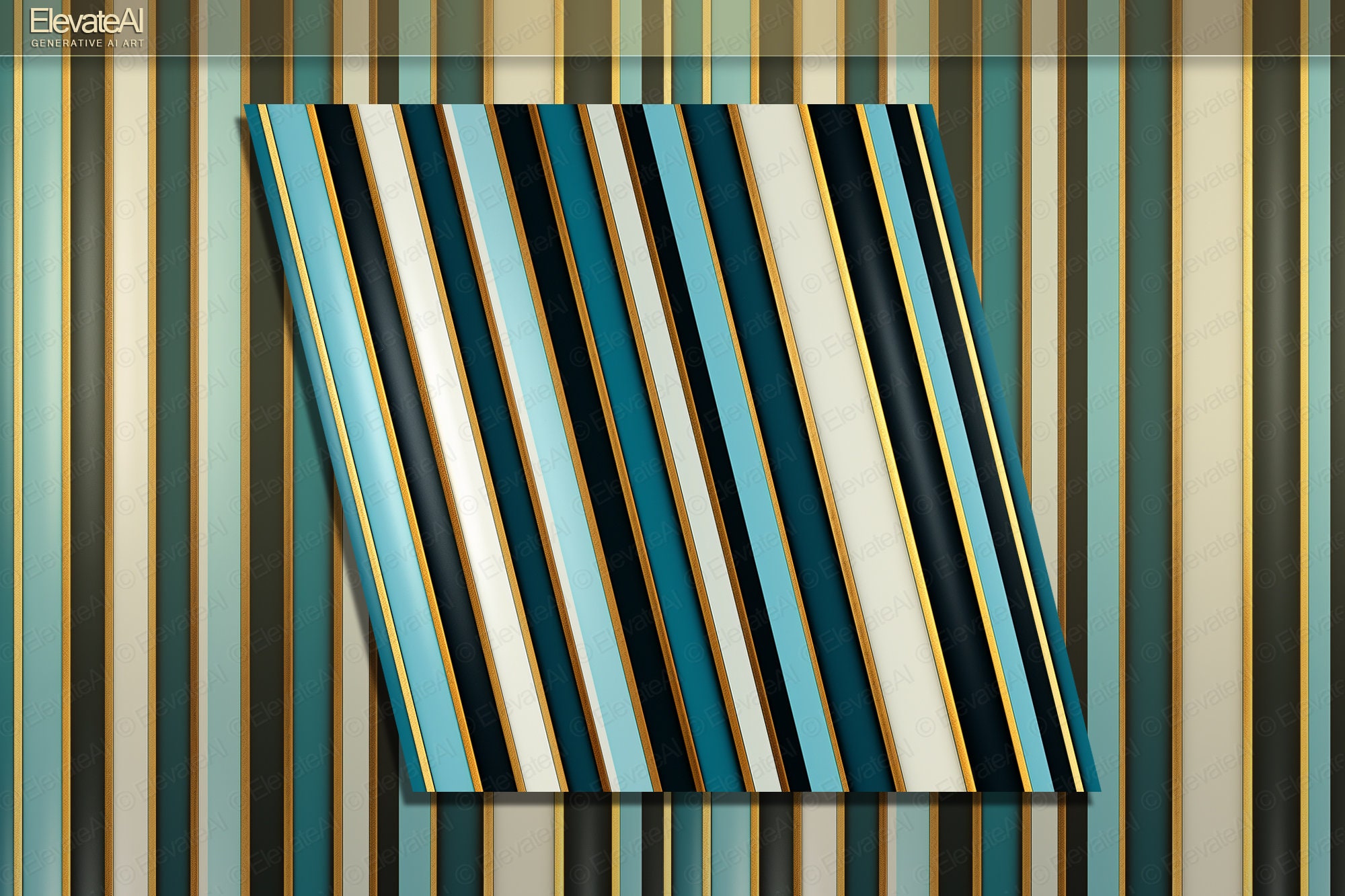 Printable Seamless Metallic Gold & Turquoise Stripes Textures 24 ...