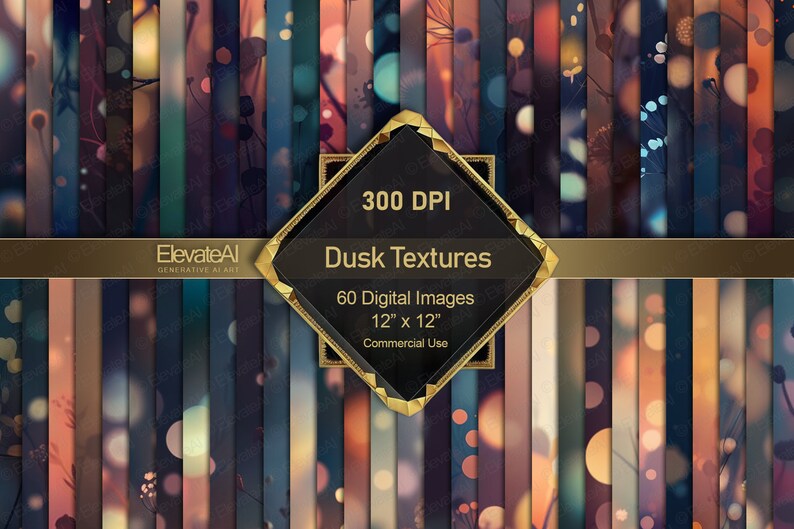 Printable Dusk Paper Textures Digital Bokeh Dusk Paper Texture Pack 60 ...