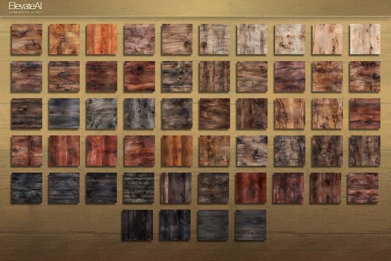 Printable Seamless Rustic Wood Textures Digital Aged Wood Textures 54 Digital Tileable Textures ...