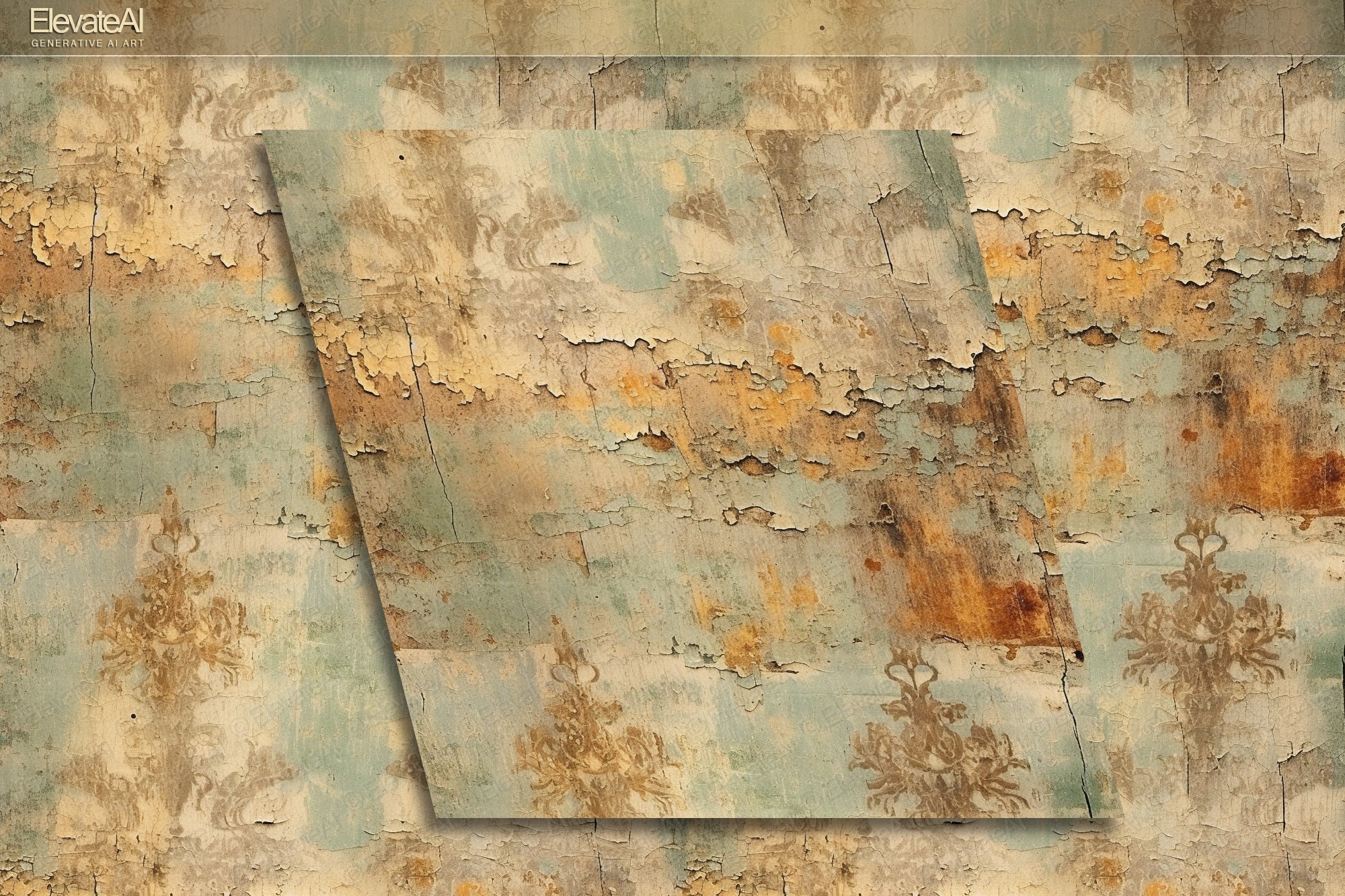 Printable Seamless Old Painting Textures Digital Vintage Antique ...
