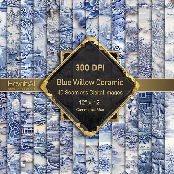 Blue Willow Tiles - Etsy