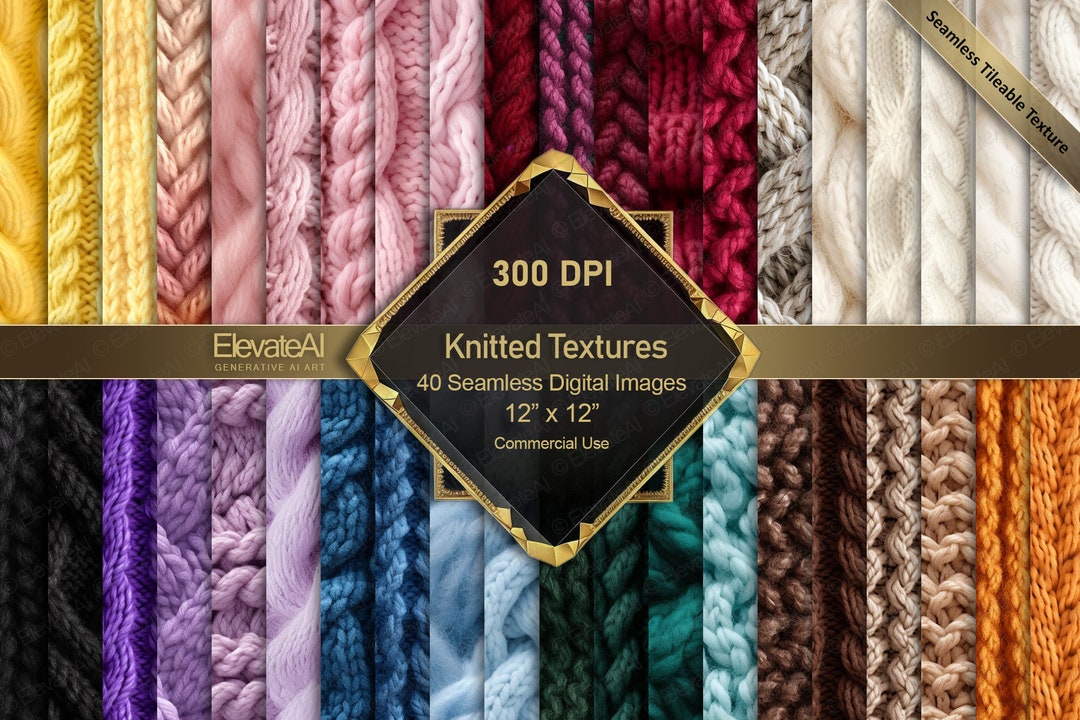 Printable Seamless Knitted Textures Digital Knitted Textures 40 Digital ...