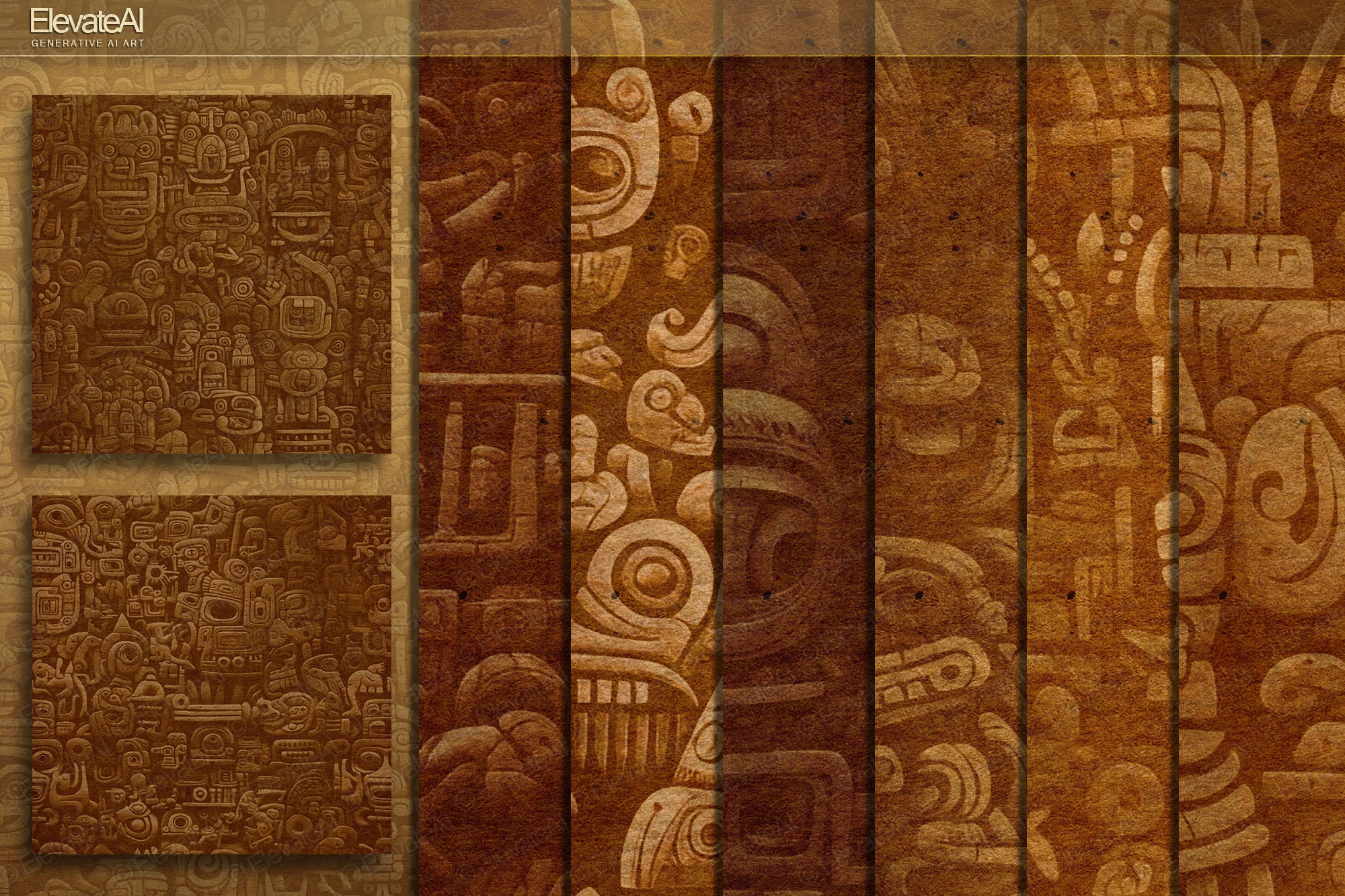 Printable Mayan Mezzotint Textures Digital Vintage Antique Paper ...