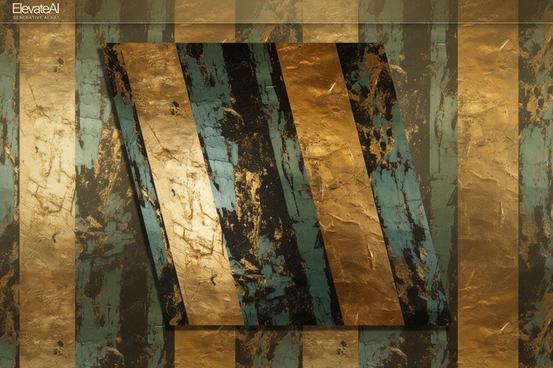 Printable Seamless Metallic Gold & Turquoise Stripes Textures 24 ...