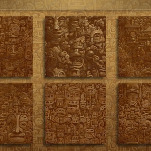Printable Mayan Mezzotint Textures Digital Vintage Antique Paper ...