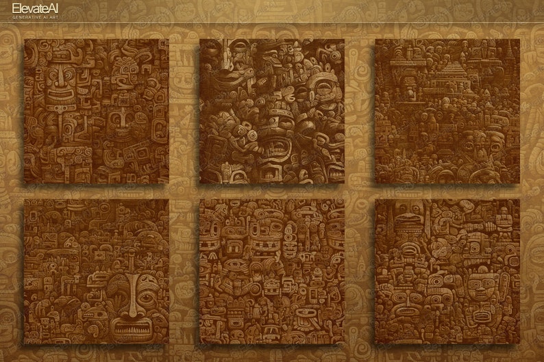 Printable Mayan Mezzotint Textures Digital Vintage Antique - Etsy