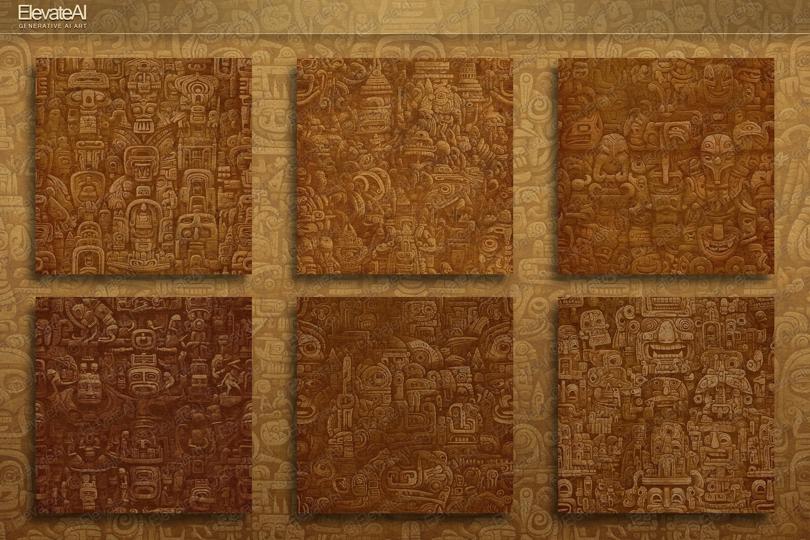 Printable Mayan Mezzotint Textures Digital Vintage Antique Paper ...