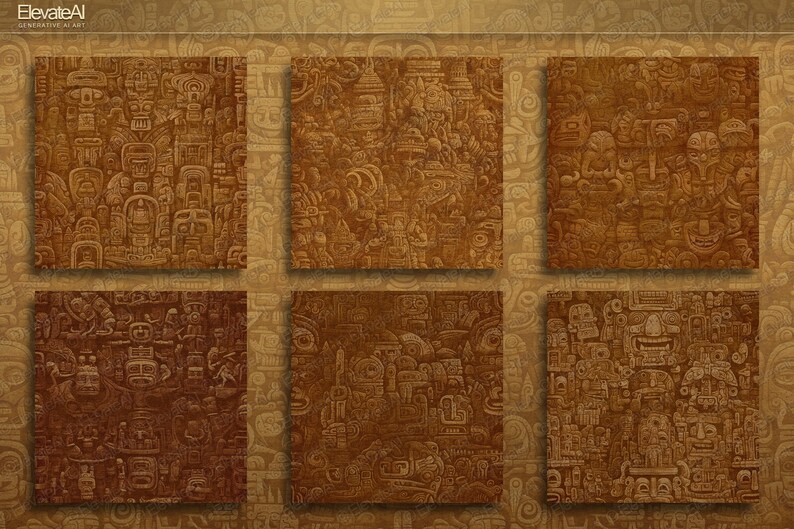 Printable Mayan Mezzotint Textures Digital Vintage Antique - Etsy