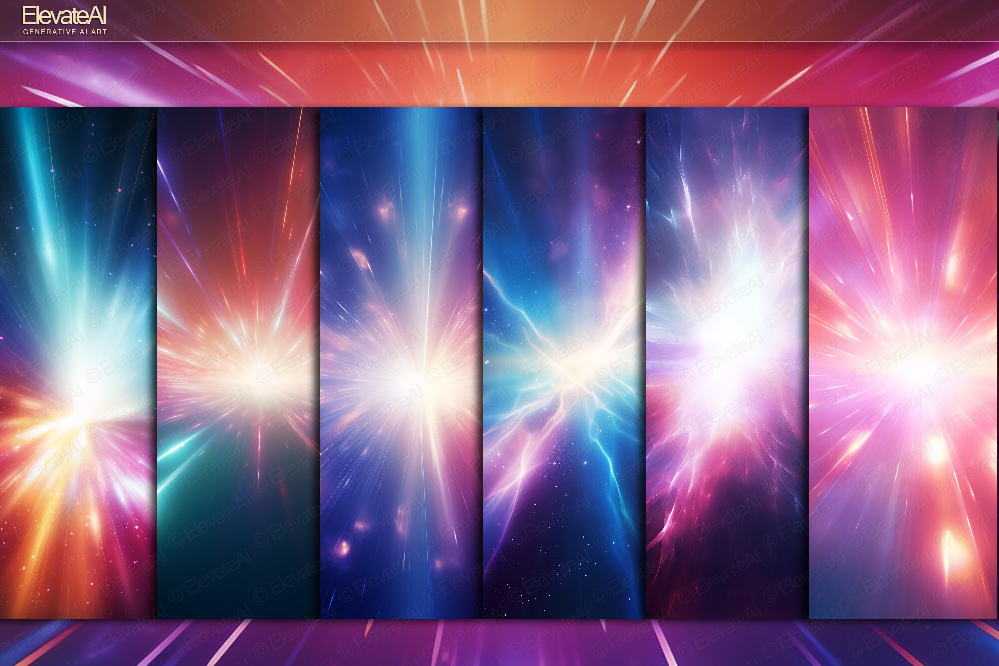 Printable Energetic Lens Flare Textures 40 Digital Vibrant Lens Flare ...