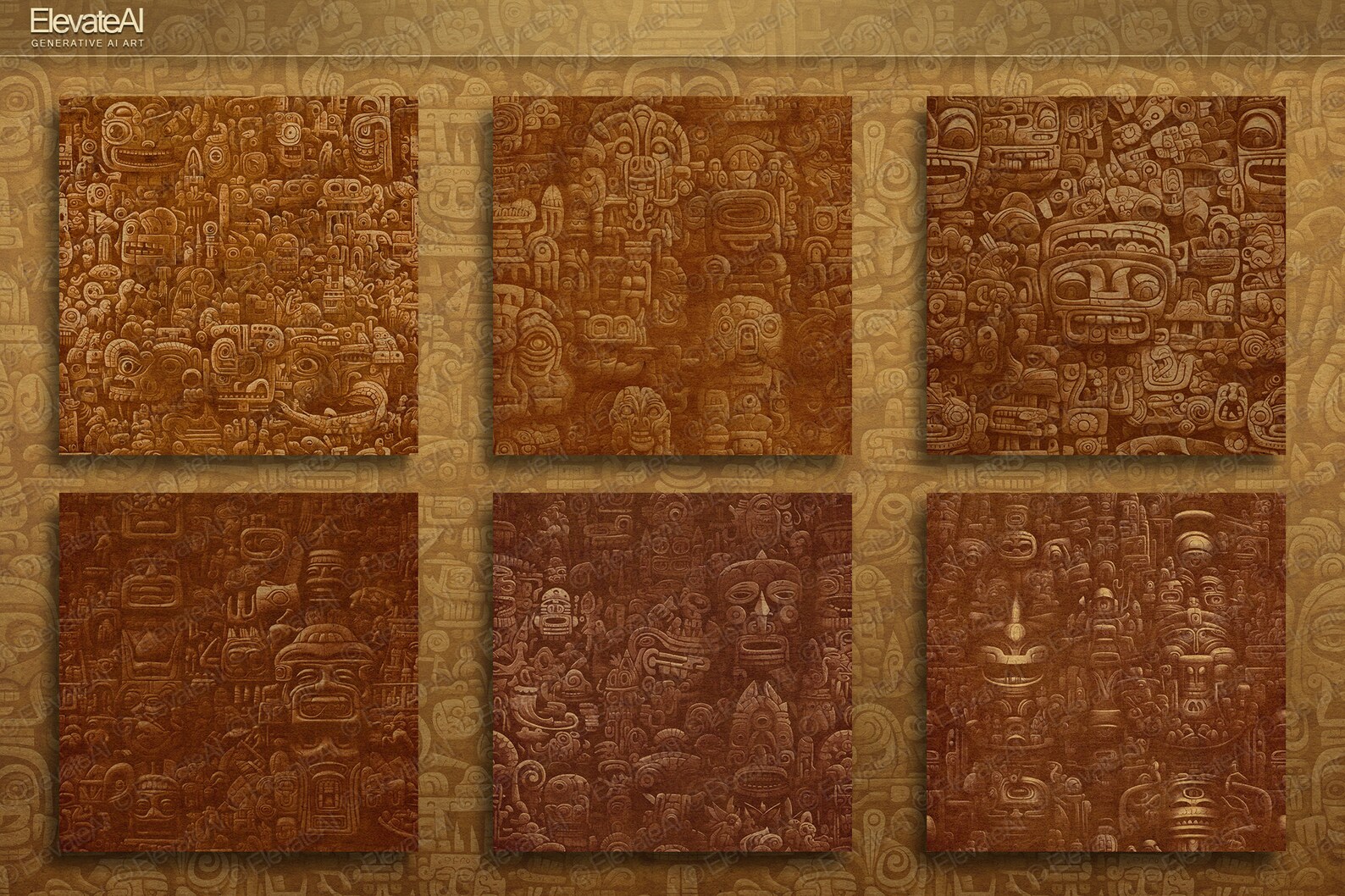 Printable Mayan Mezzotint Textures Digital Vintage Antique Paper ...