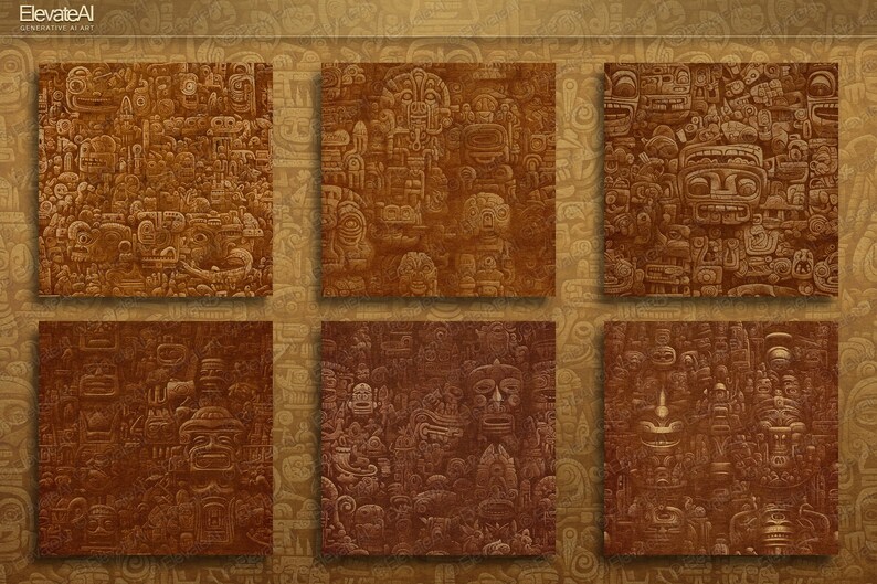 Printable Mayan Mezzotint Textures Digital Vintage Antique - Etsy