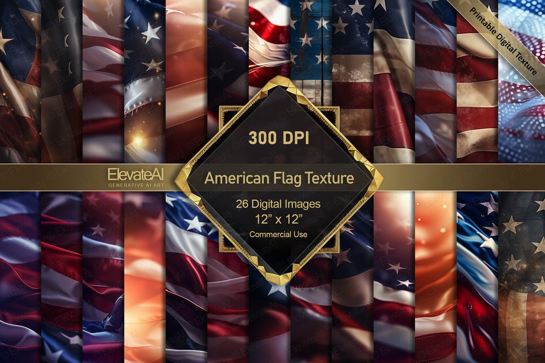 Printable American Flag Textures American Patriot Background 26 Digital ...
