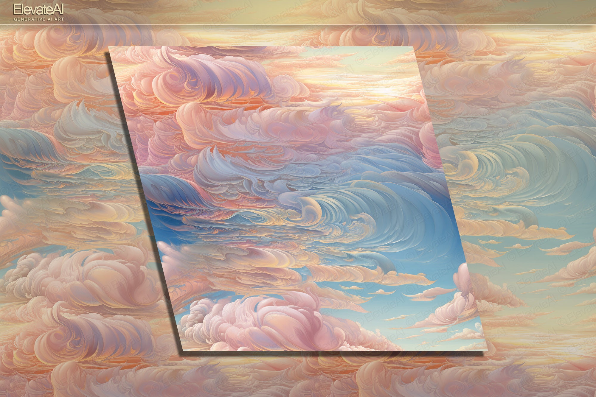 Printable Seamless Surreal Clouds Textures Digital Cloud Scape Textures 34 Digital Tileable ...