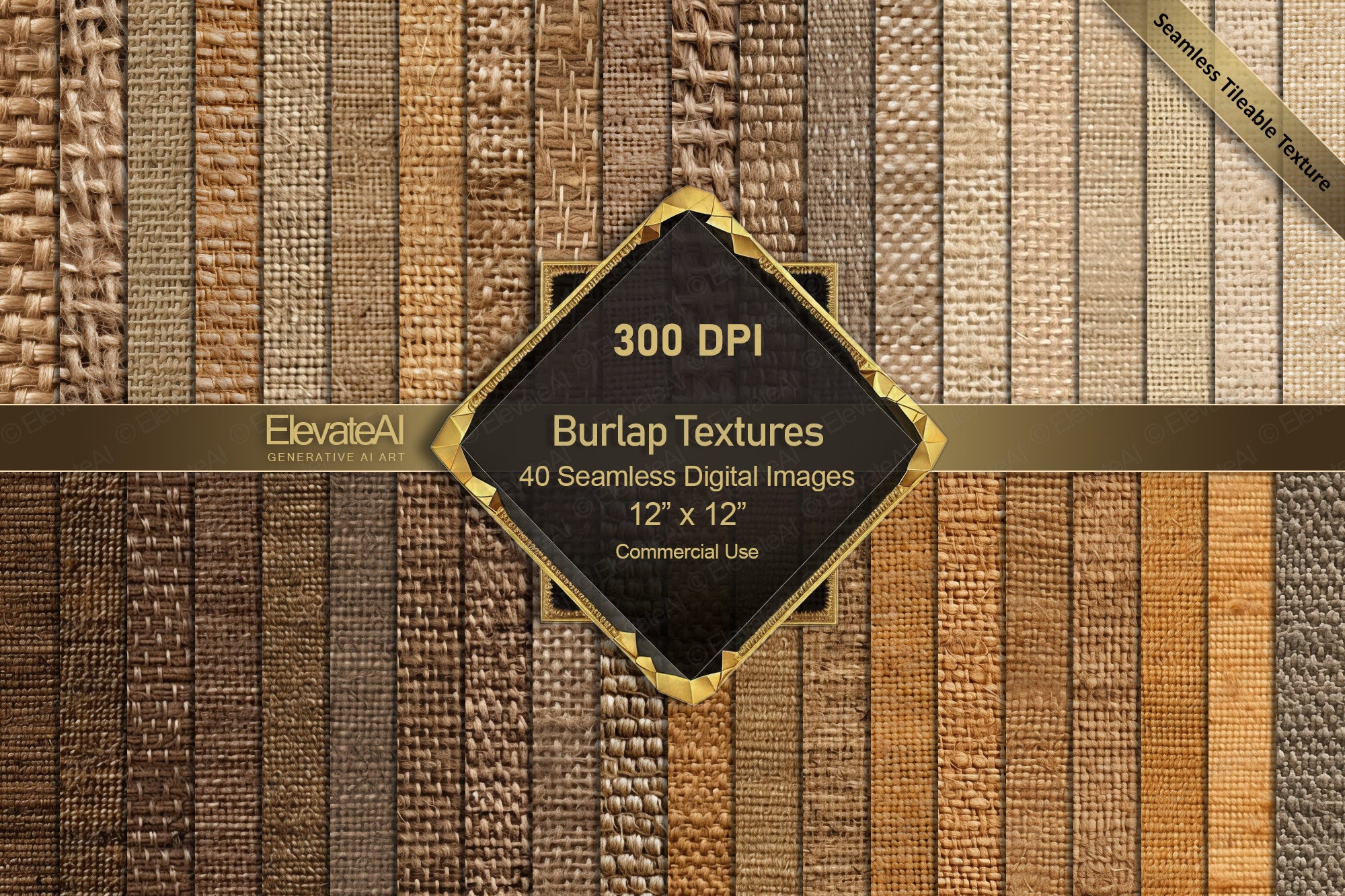 Printable Seamless Burlap Textures Digital Aged Burlap Textures 40 ...