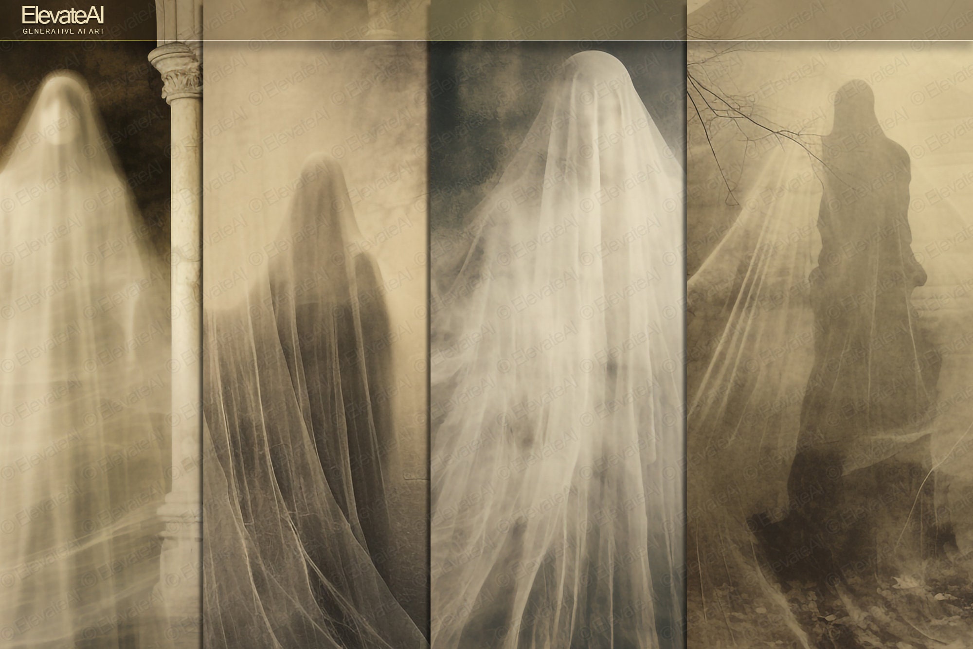 Printable Haunted Photo Paper Digital Scary Halloween Textures 20 ...