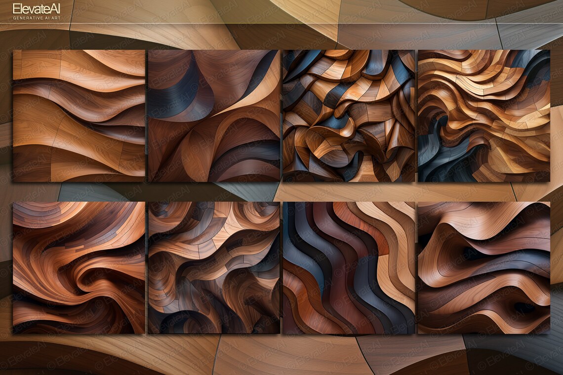 Printable Wood Mosaic Textures Digital Artistic Wood Textures 32 ...
