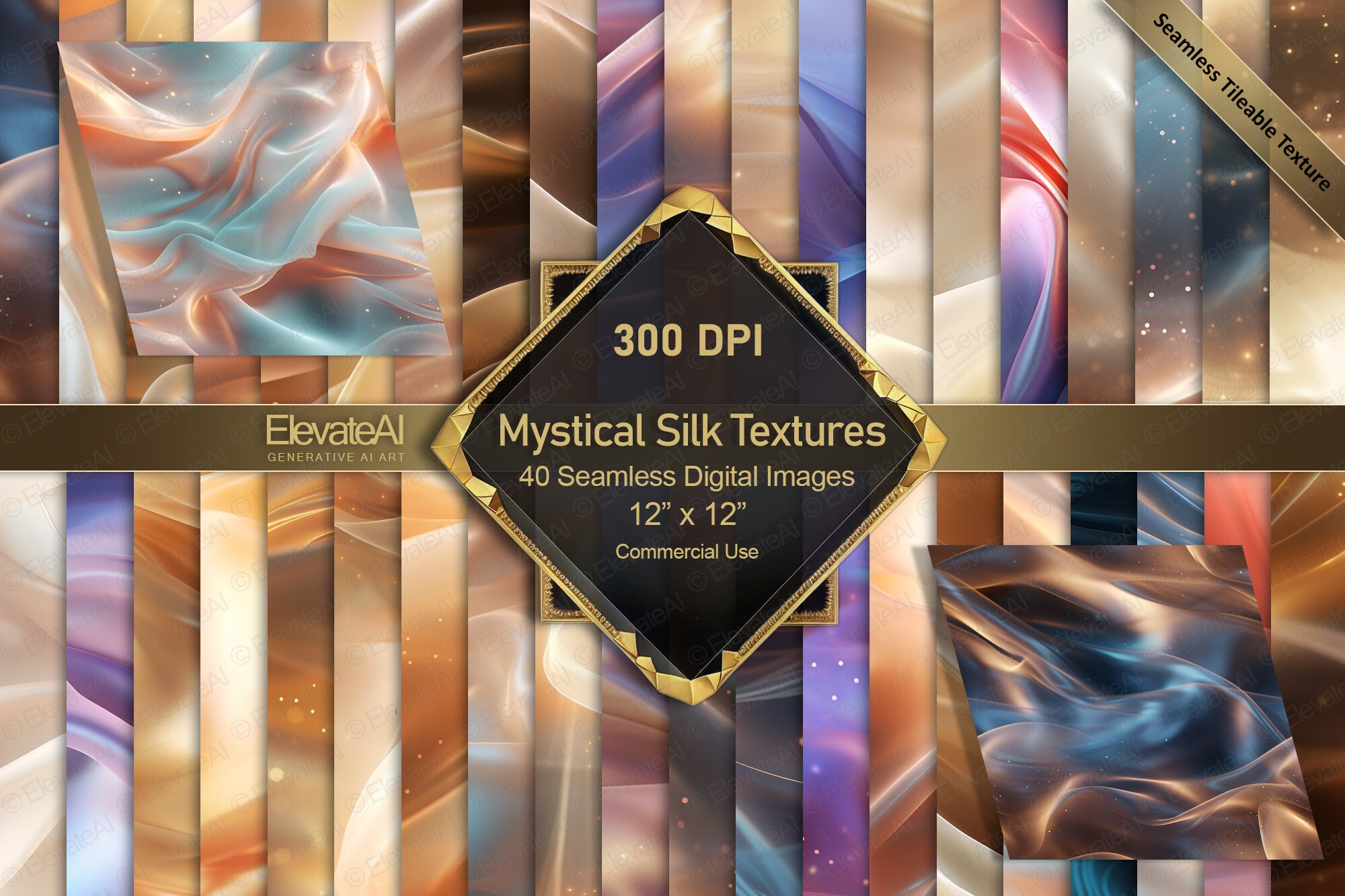 Printable Seamless Mystical Silk Textures Digital Ethereal Silk Texture ...