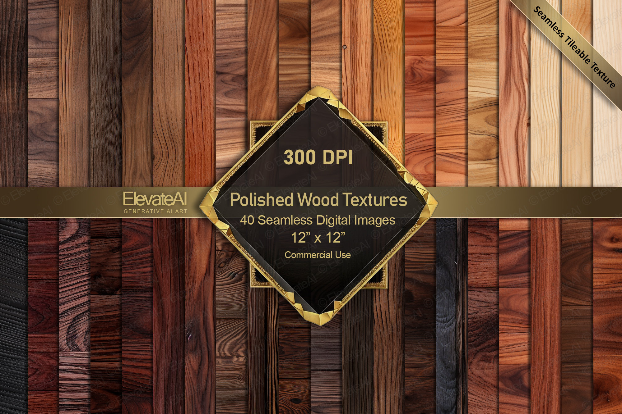 Printable Seamless Polished Wood Textures Digital Smooth Wood Textures ...