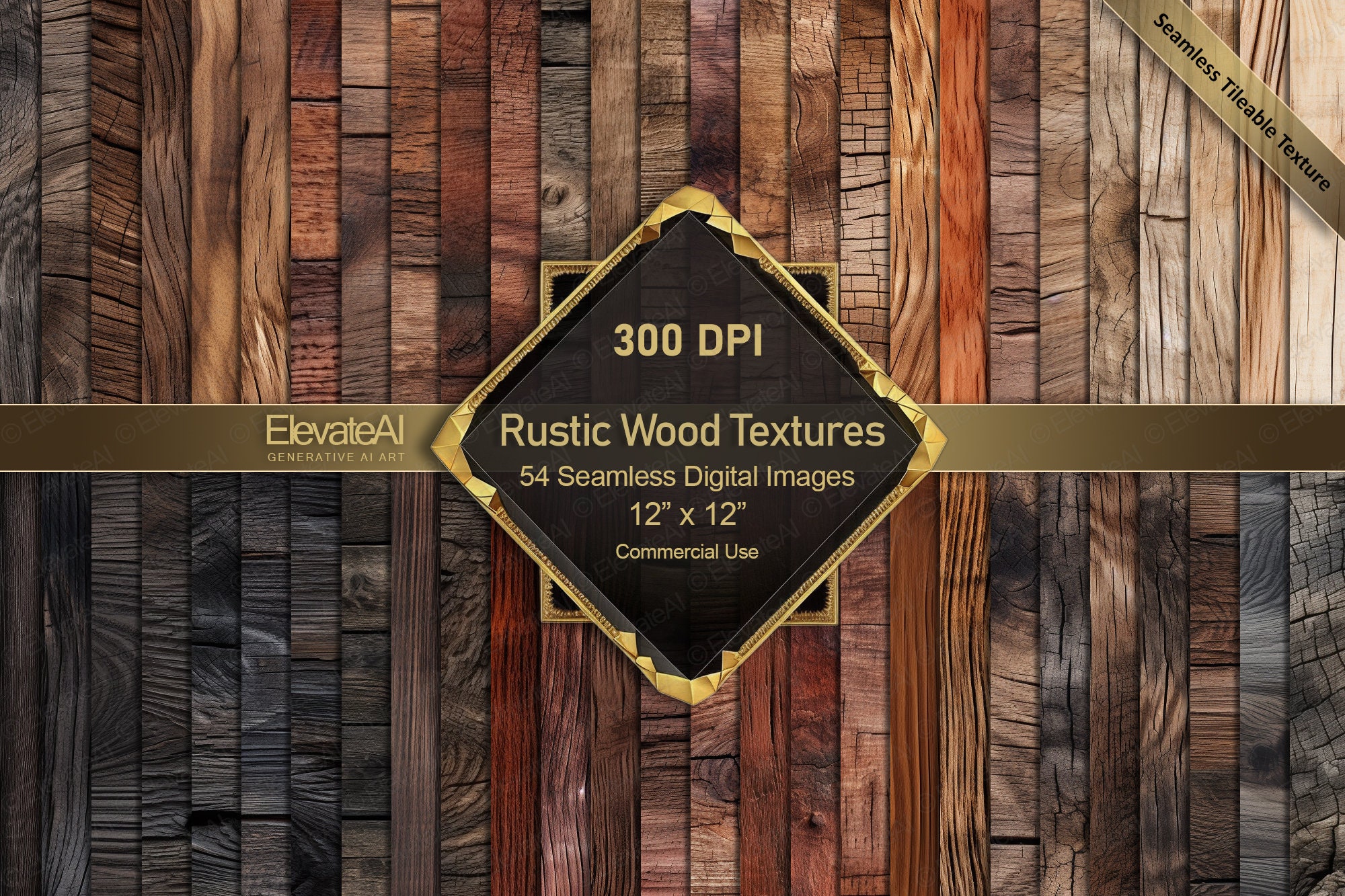 Printable Seamless Rustic Wood Textures Digital Aged Wood Textures 54 ...
